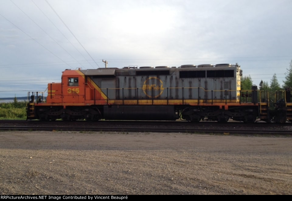 QNS&L 315 on a Southbound Work Train